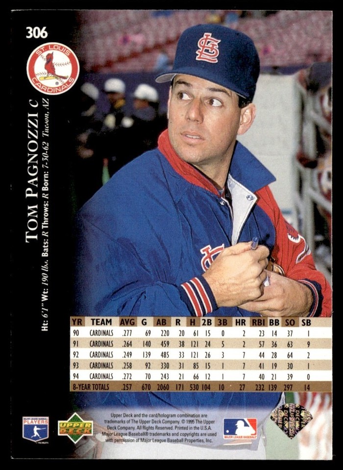 1995 Upper Deck Tom Pagnozzi St. Louis Cardinals #306 | eBay