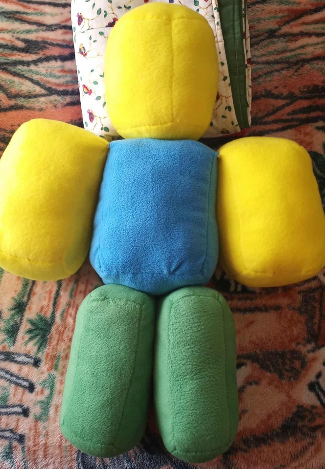 Roblox Noob Plush, Handmade, Doll Video Game Character Figure Large | eBay