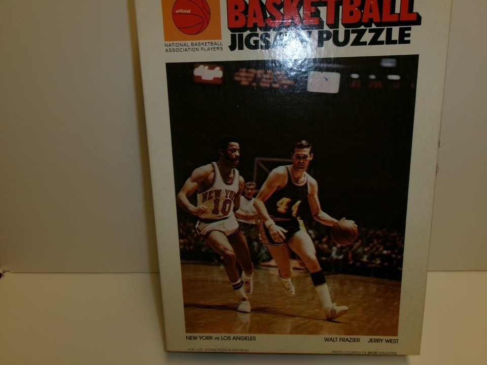 1971 NBA Pro Basketball 500 Piece Jigsaw Puzzle-Jerry West/Walt Frazier ...