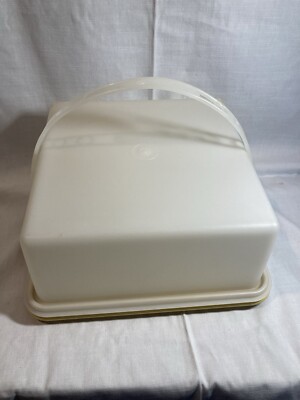 Vintage Tupperware Square Cake Taker W/Handle 1241-6 | eBay