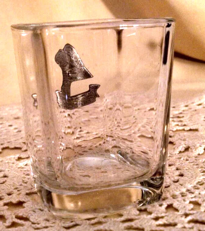 LSA Kuwait Shot Glass Operation Iraqi Freedom Clear Glass Pewter ...