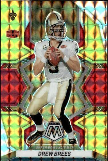 2022 Panini Mosaic - Super Bowl MVPs Drew Brees #295 Choice Fusion Red ...