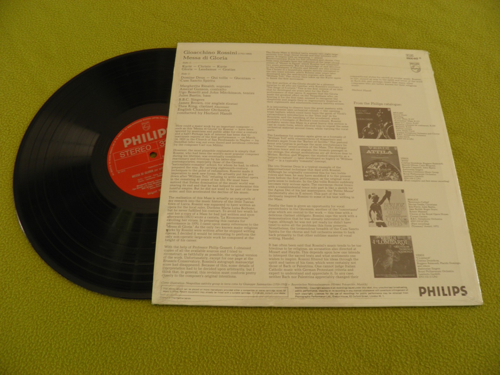 Rossini - Messa Di Gloria / Rinaldi / Bastin / Herbert Handt / PHILIPS ...