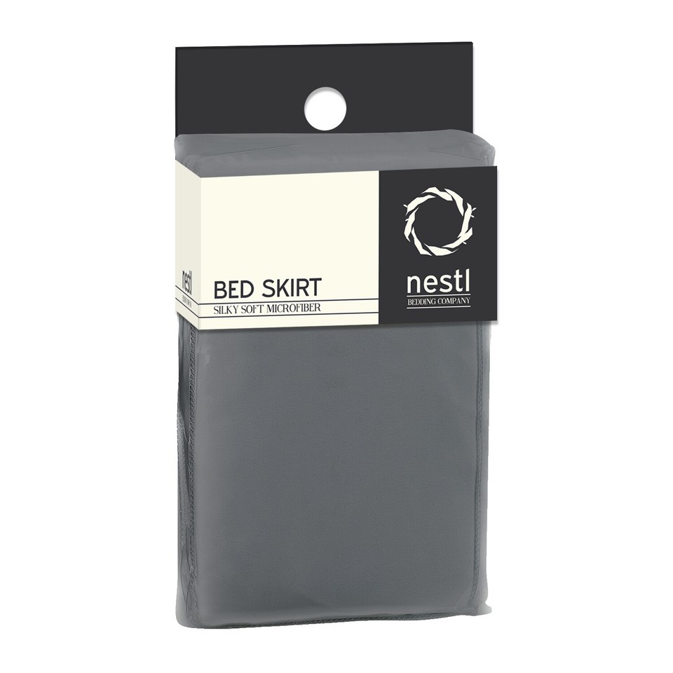 Luxury Dust Ruffle Double Brushed Microfiber Pleated Bed Skirt 14 ...