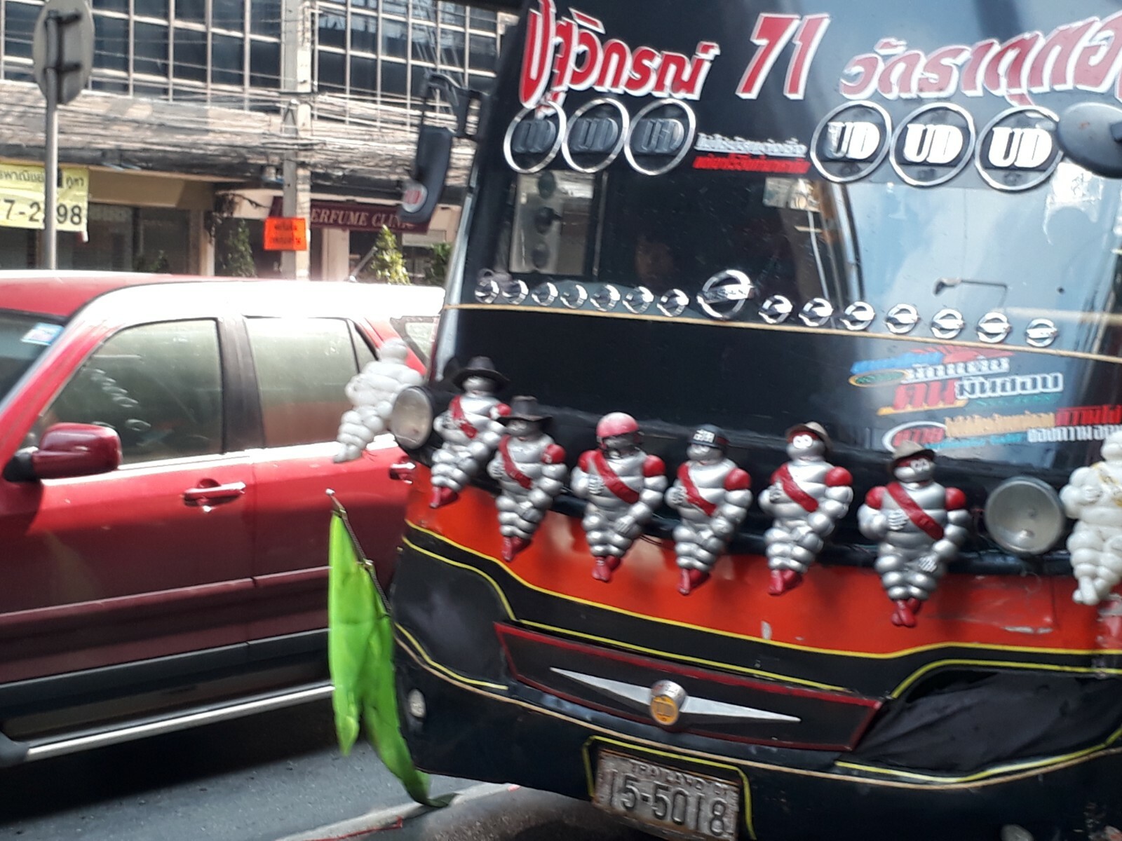 2x17" MICHELIN MAN DOLL BIBENDUM FIGURE TIRE Leather Hat+LED Light ...