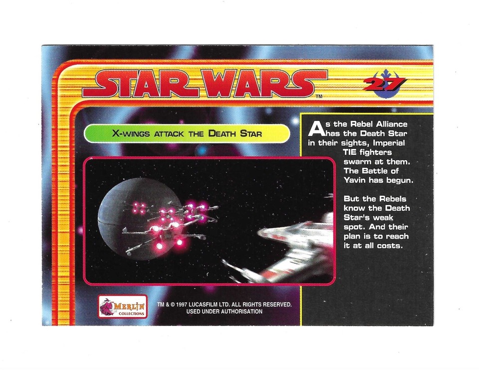 1997 Merlin Star Wars Trilogy #27 "All wings report in!" MINT | eBay