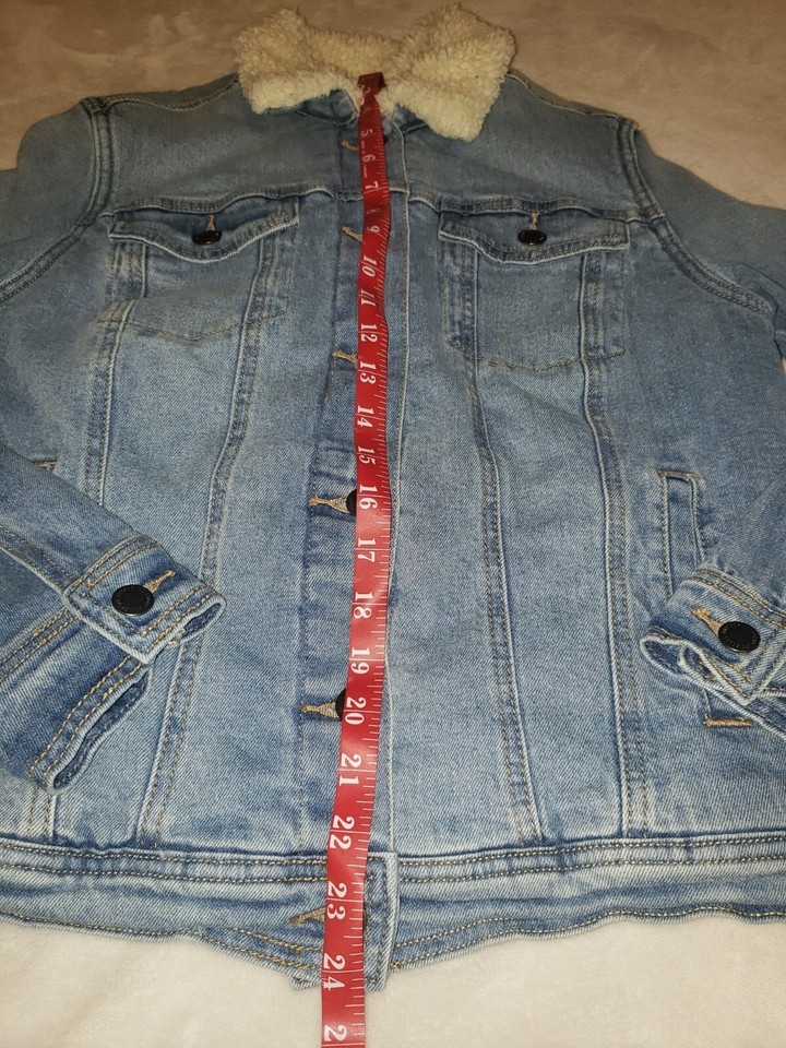 Target Universal Thread Sherpa Lined Medium Wash Denim Jacket Size ...