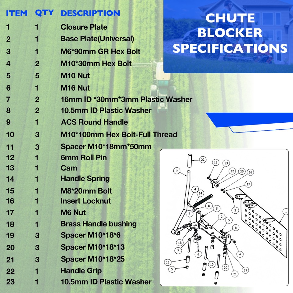 088-6003-00 Advanced Chute Blocker System Fits Most ZT Toro Mowers ...