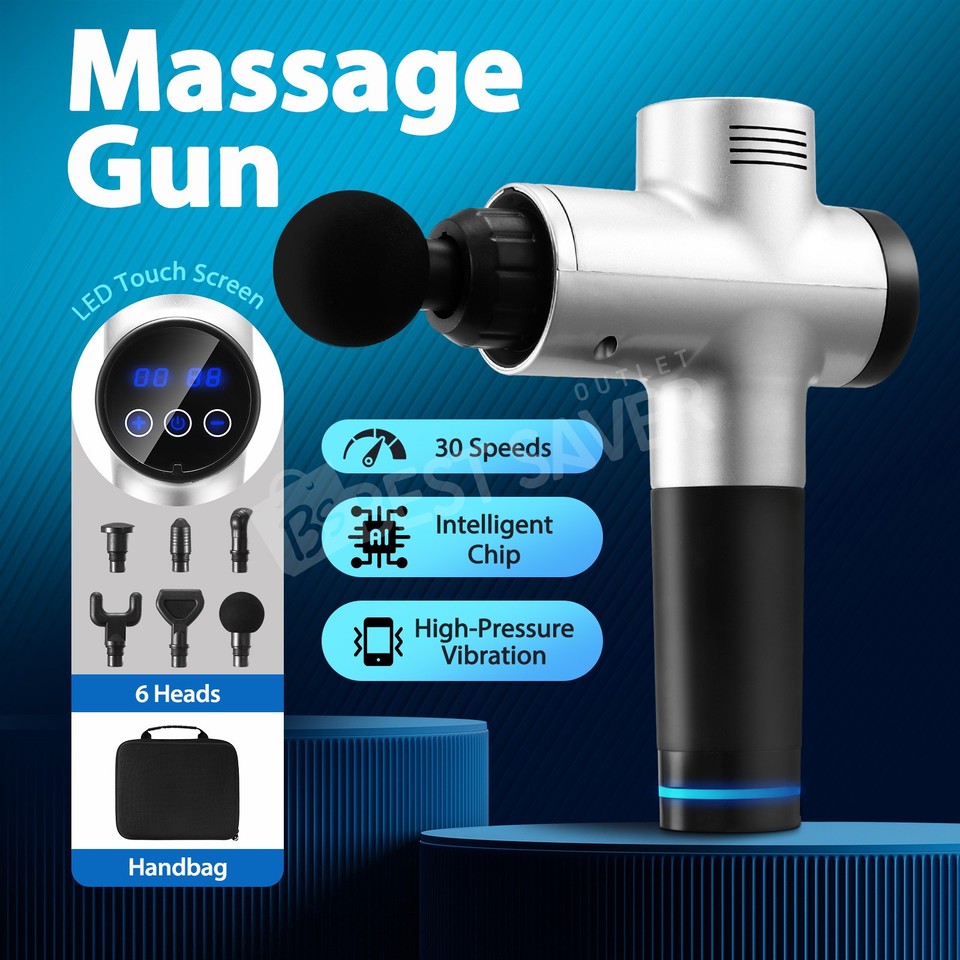 LED Massage Gun Electric Handheld Muscle Back Neck Shoulder Leg ...