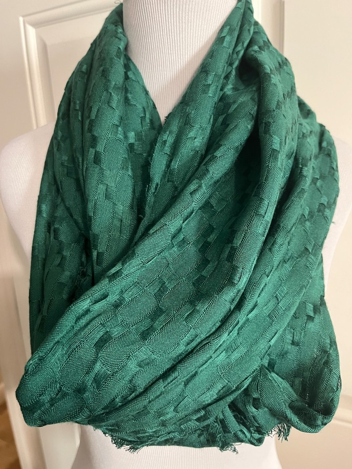 Women's Unbranded Solid Green Infinity Scarf-19" x 35" | eBay