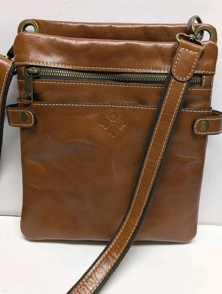 Patricia Nash Francesca Crossbody Bag Purse Brown Leather Multiple ...