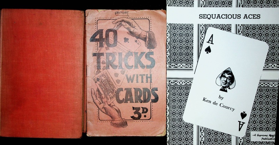 6 x Card Magic Trick Books Aces Poker Marked Deck vintage unusual ...
