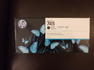 2023 Genuine HP 745 Matte BIack Ink Cartridge F9K05A 300ml DesignJet ...