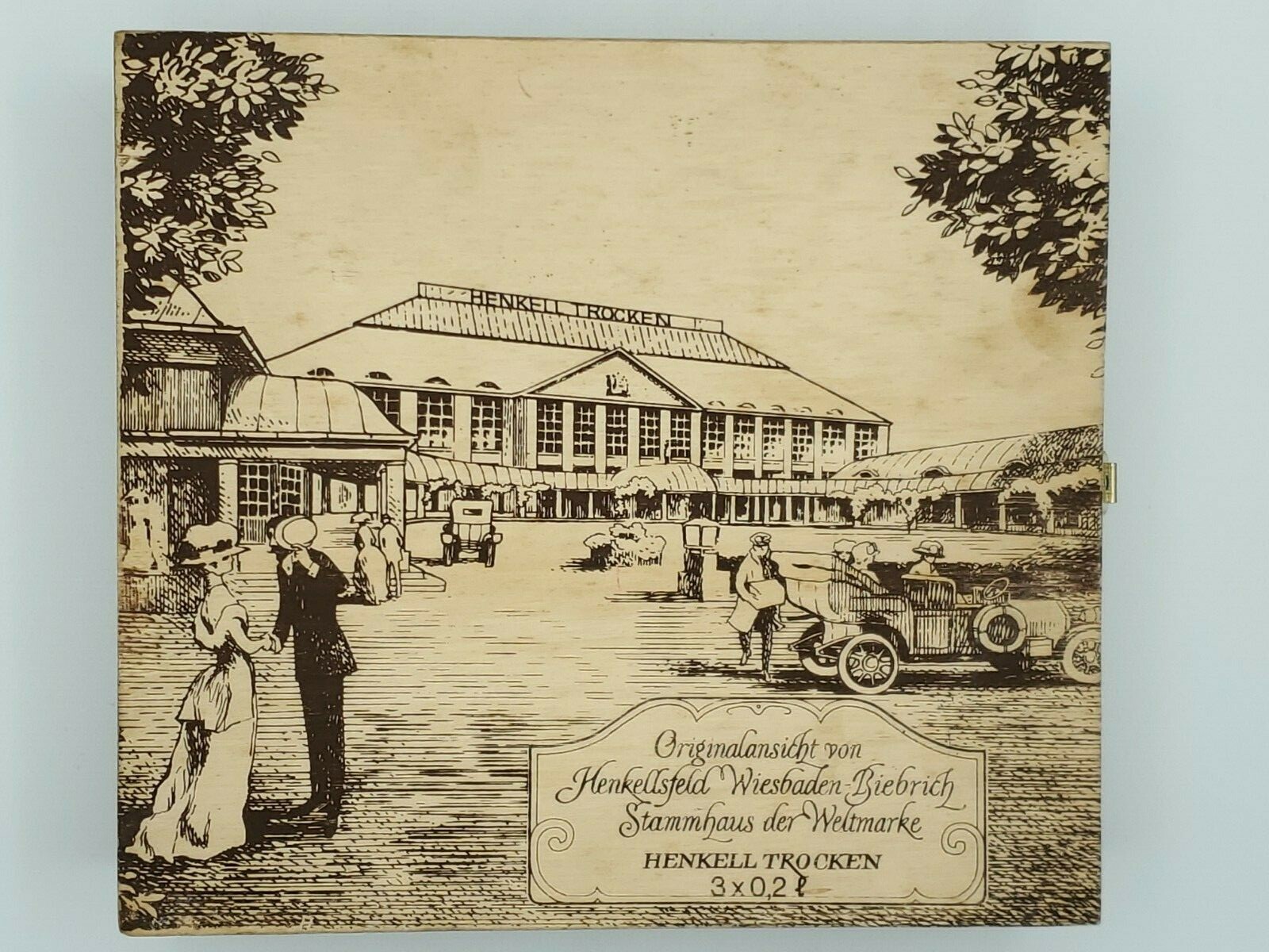 Vintage German Henkell Trocken Wooden Wine Box--Hinged--Dove Tailed ...