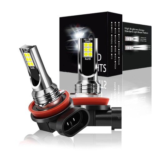 2x H11 LED Fog/Driving Light Bulbs H8 H16 Fog Light White 6000K High ...