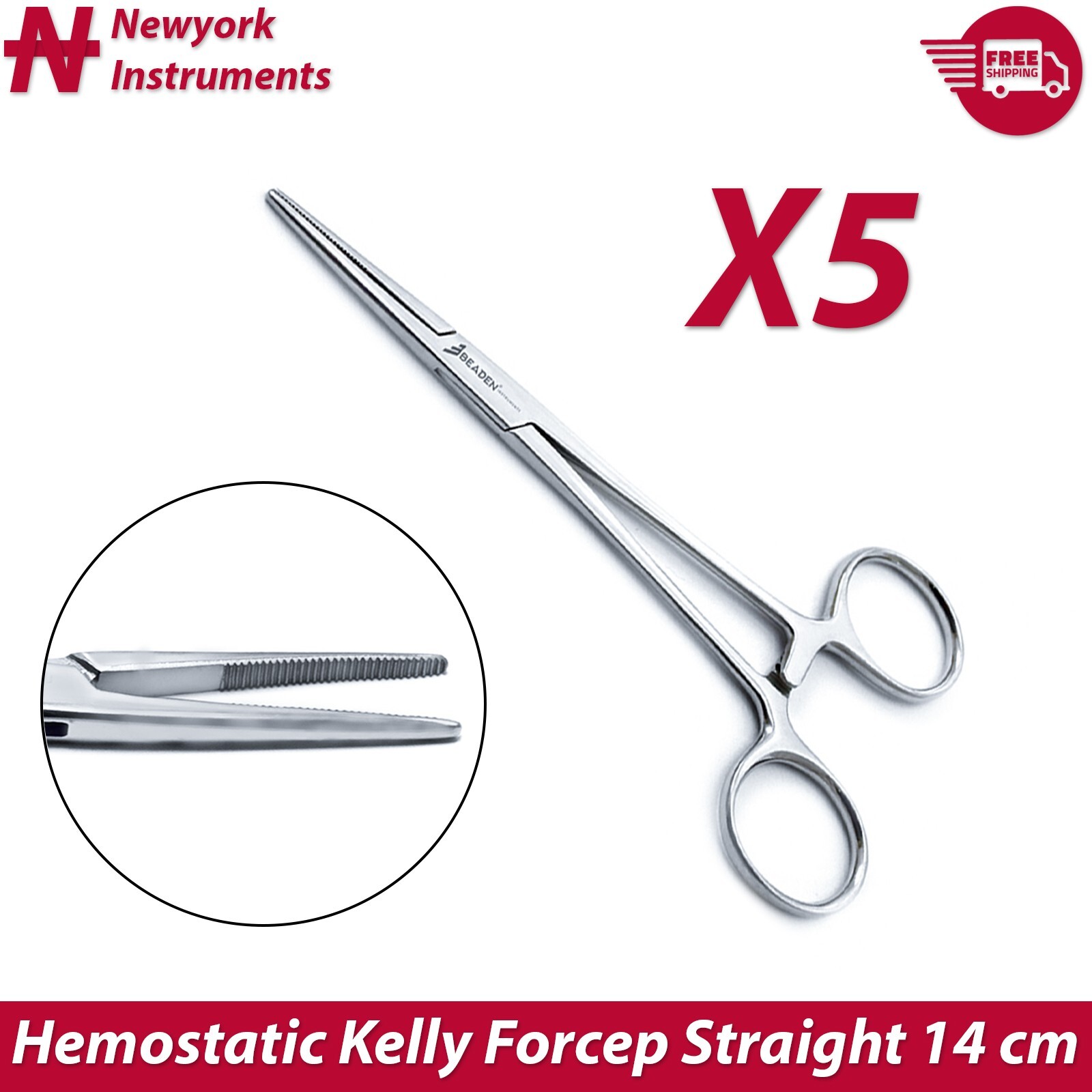Hemostatic Kelly Forceps STRAIGHT 5.5" Dental Surgical Locking Artery ...