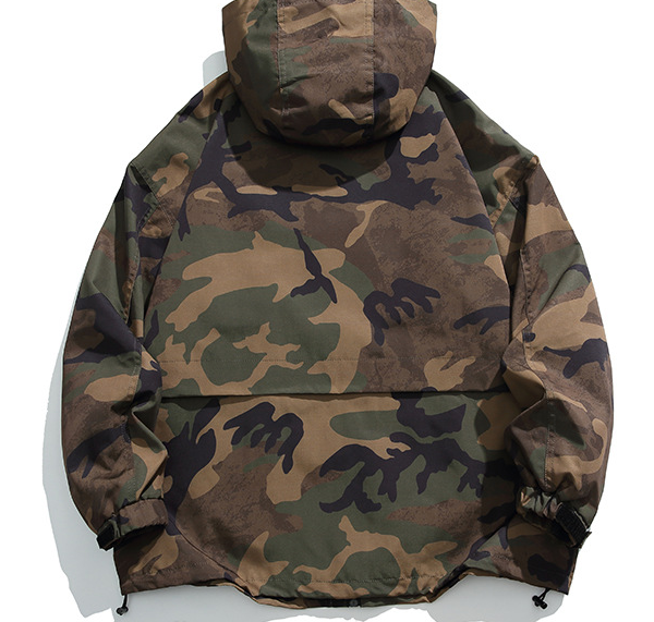 Men Camouflage Jacket Parka Army Pullover Pocket Coat Hooded Tops | eBay