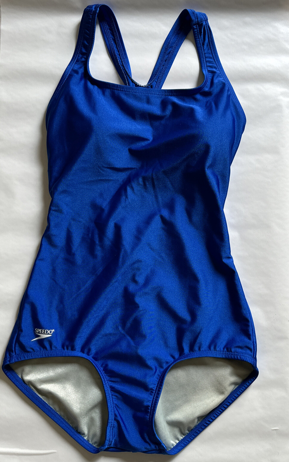 Women’s Size 8 Blue Racerback Speedo Molded Cups Fully Lined Lap Suit ...