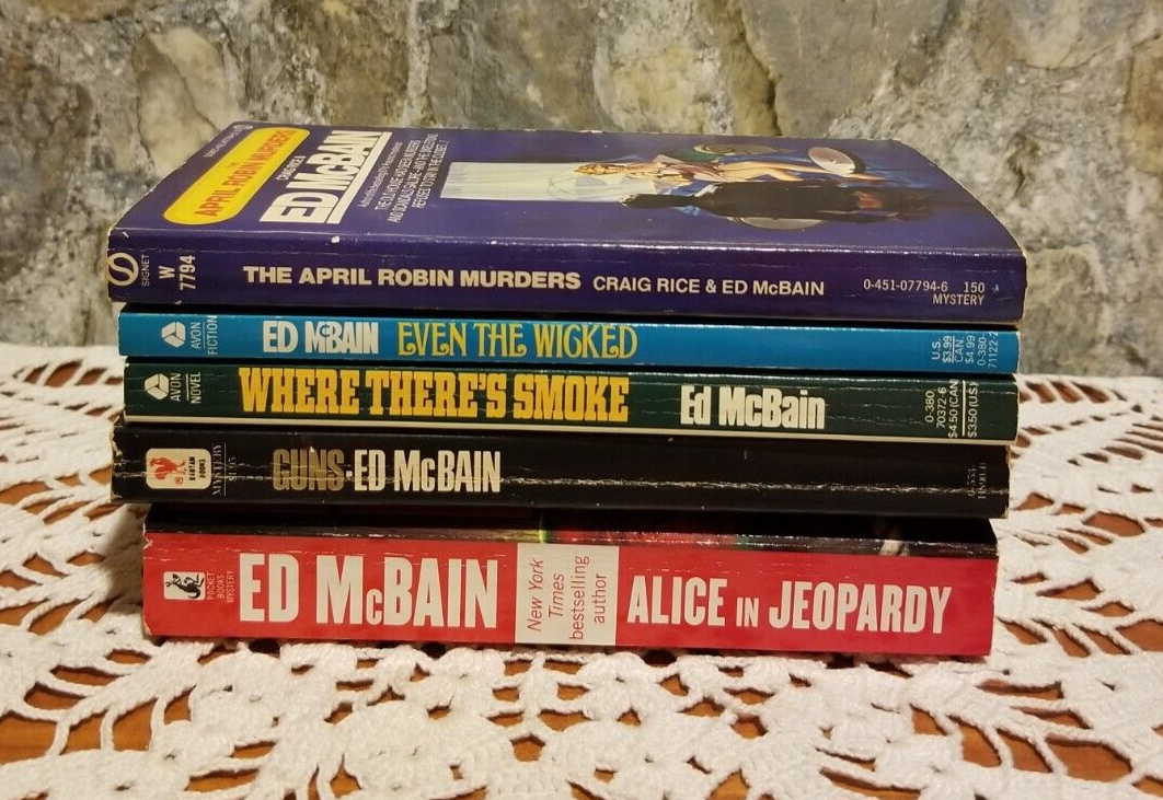 ED MCBAIN Lot of 5 Vintage Paperback Solo Novel Famous Police Fiction ...