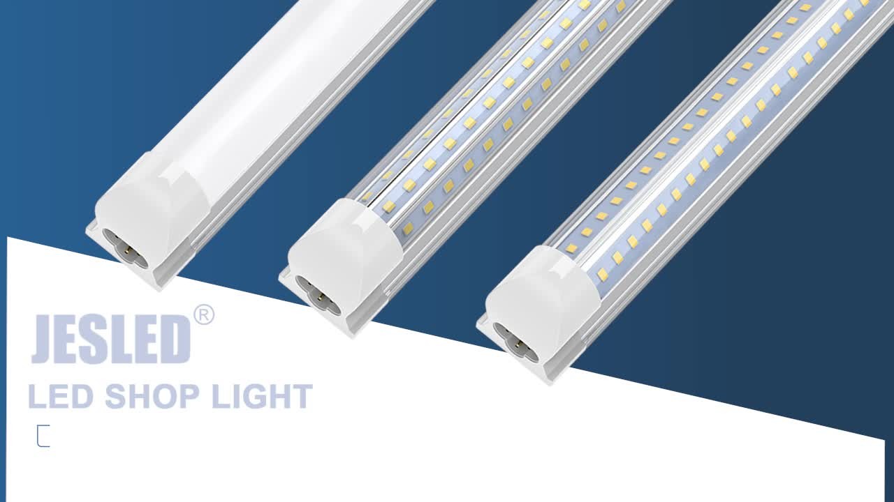 5FT 6FT T8 LED Shop Light Fixture 5 Foot 6 Foot LED Tube Light 6500K ...