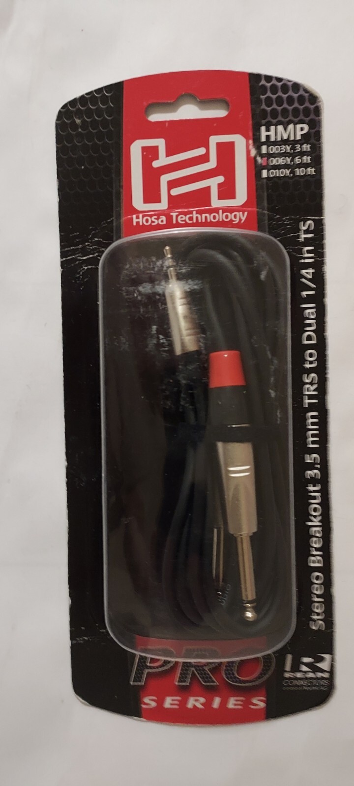 Hosa * HMP-006Y * 3.5mm TRS to Dual 1/4" TS Pro Stereo Breakout Cable ...