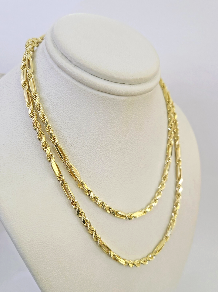 10k Gold Milano Rope Chain Necklace 24" 3mm 10kt Yellow Gold REAL | eBay