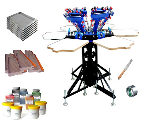 TECHTONGDA 6 Color Screen Printing Kit Micro-adjust Beginner Kit Full ...