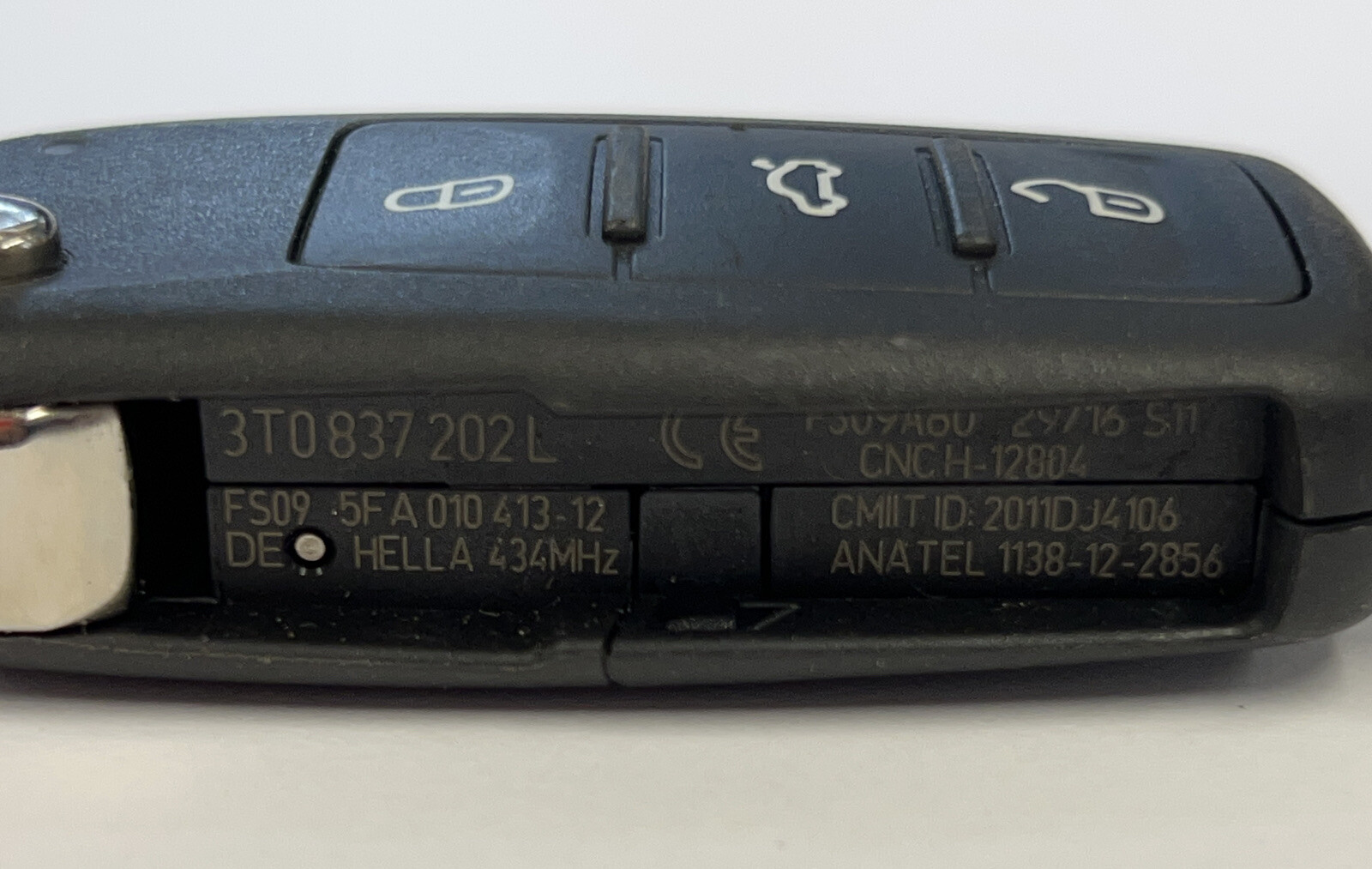SKODA 3 BUTTON REMOTE FLIP KEY FOB OCTAVIA FABIA ETC TESTED 3T0 837 202 ...