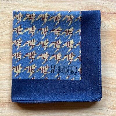 HANDKERCHIEF VINTAGE JAPAN ART GEOMETRIC MEN'S POCKET SQUARE COTTON 18 ...