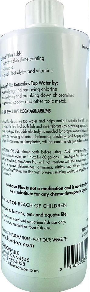 Kordon Novaqua Water Conditioner Fresh Salt Marine Detox Chlorine 16 oz ...