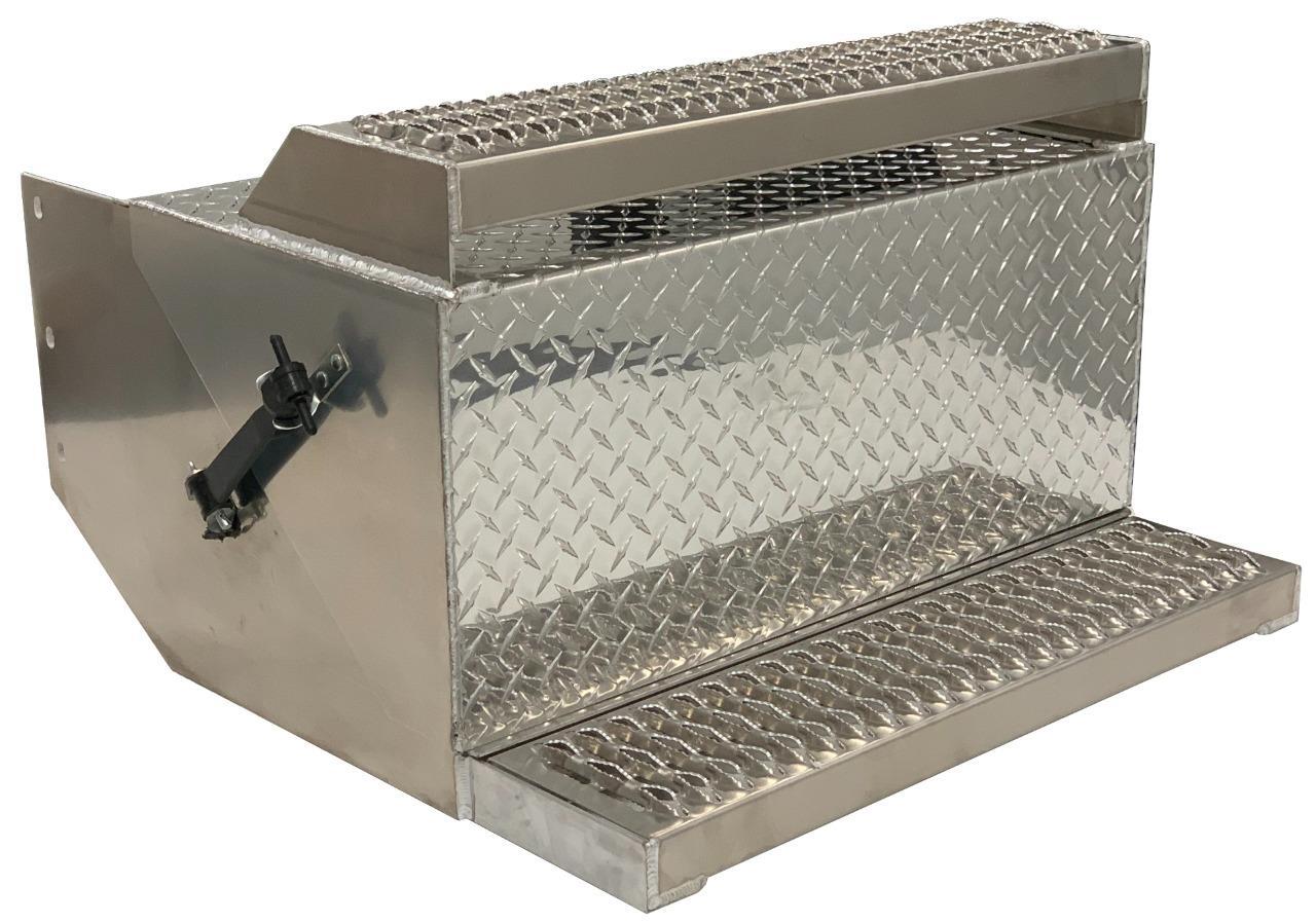 Peterbilt 379 389 388 Battery Box Steps & Straps Aluminum Diamond Plate ...