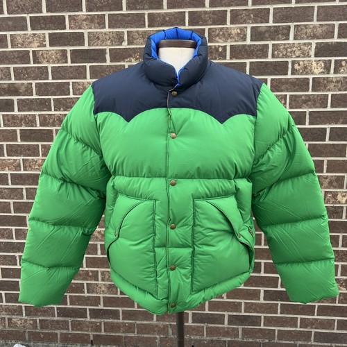 NWT Polo Ralph Lauren Green/Blue Color Blocked Down Western Jacket ...