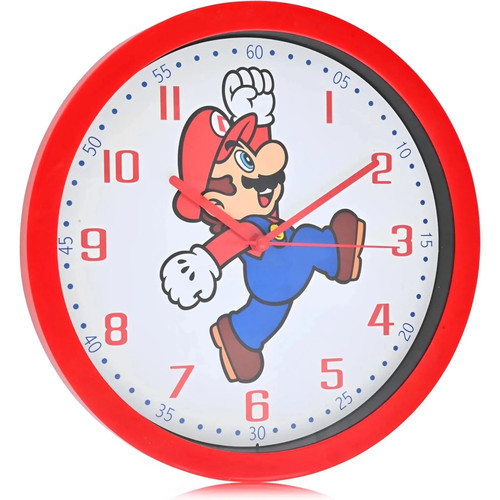 Super Mario Bros. - Jumping Mario Wall Clock (10") - Accutime | eBay