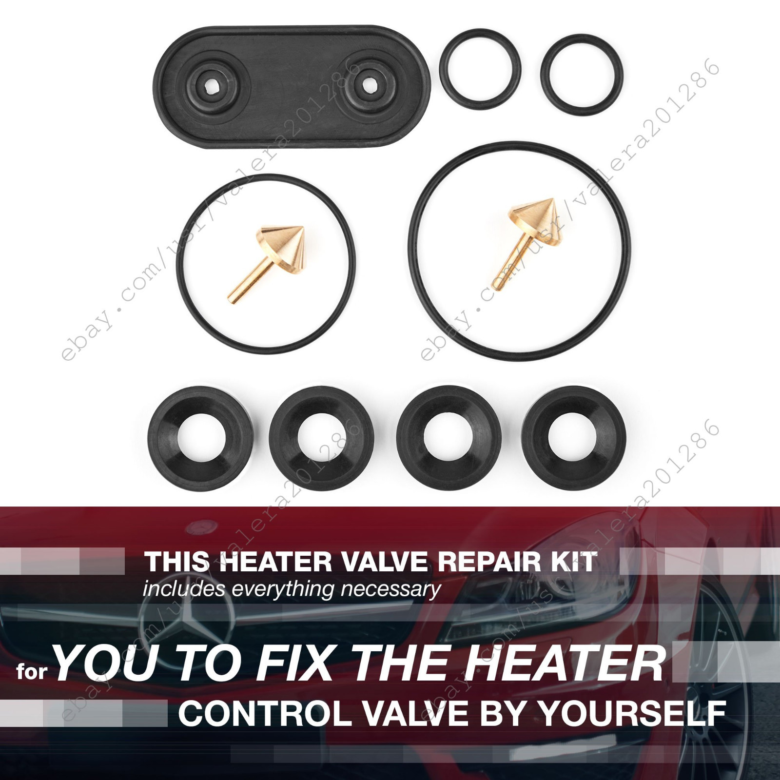 Mercedes-Benz Heater Valve Repair Kit W140, C140 Rebuild Kit 0018301484 ...