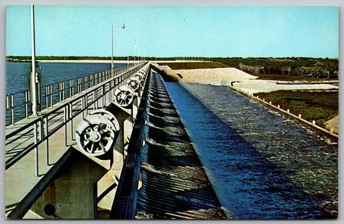 Vintage Postcard - Wesley Seale Dam - Corpus Christi - Lake Mathis ...