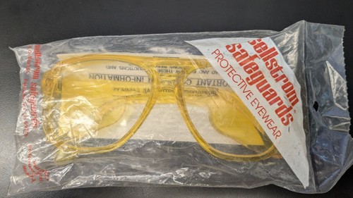 Vintage Sellstrom Safeguards Protective Eyewear Yellow Frames Unopened ...