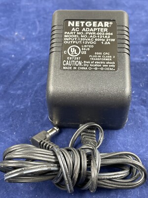 Genuine Netgear AD-121A2 AC Adapter 12V 1.2A Power Charger PWR-002-004 ...
