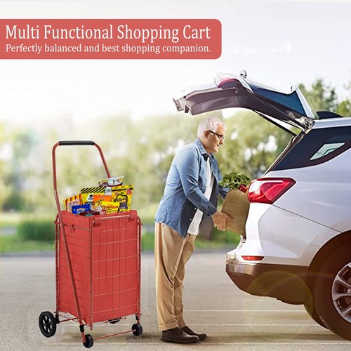 4 Wheel Red Utility Cart with Liner | eBay