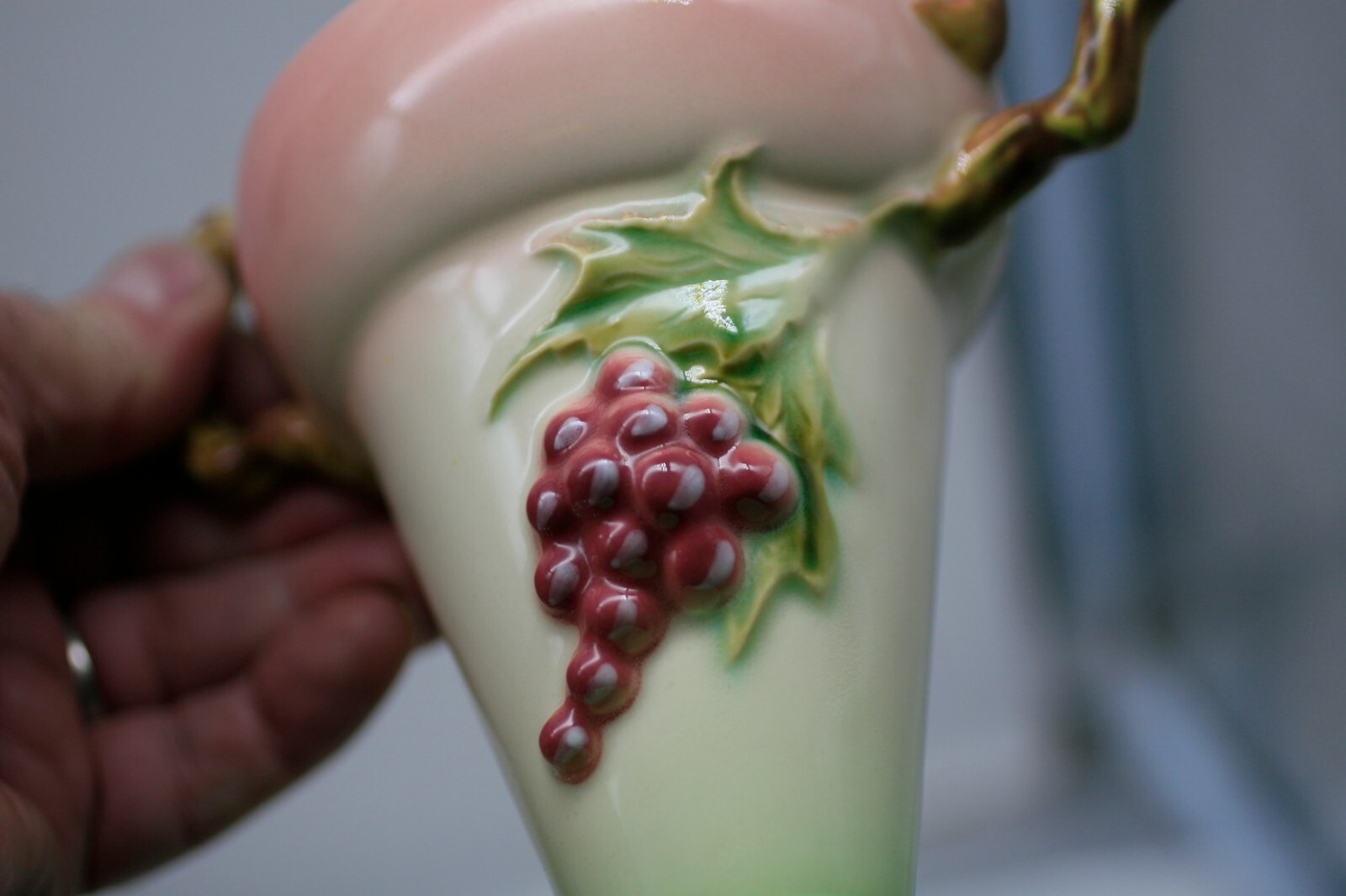 Vintage Hull Pottery Tokay Vase 6" Tall Signed Usa Pink and Green with ...