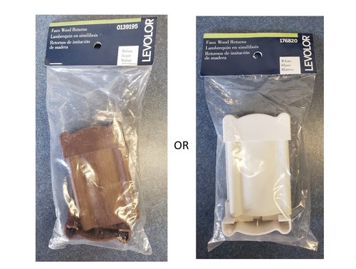 LEVOLOR White or Walnut Plastic Valance Returns (2) pack of two = 4 ...