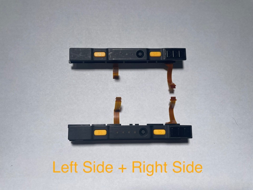Complete Nintendo Switch Joy-Con Rails Set W/ Flex SL SR Button Rail ...