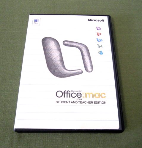 Microsoft Office Mac 2004 Student and Teacher Edition Software 3 keys w ...