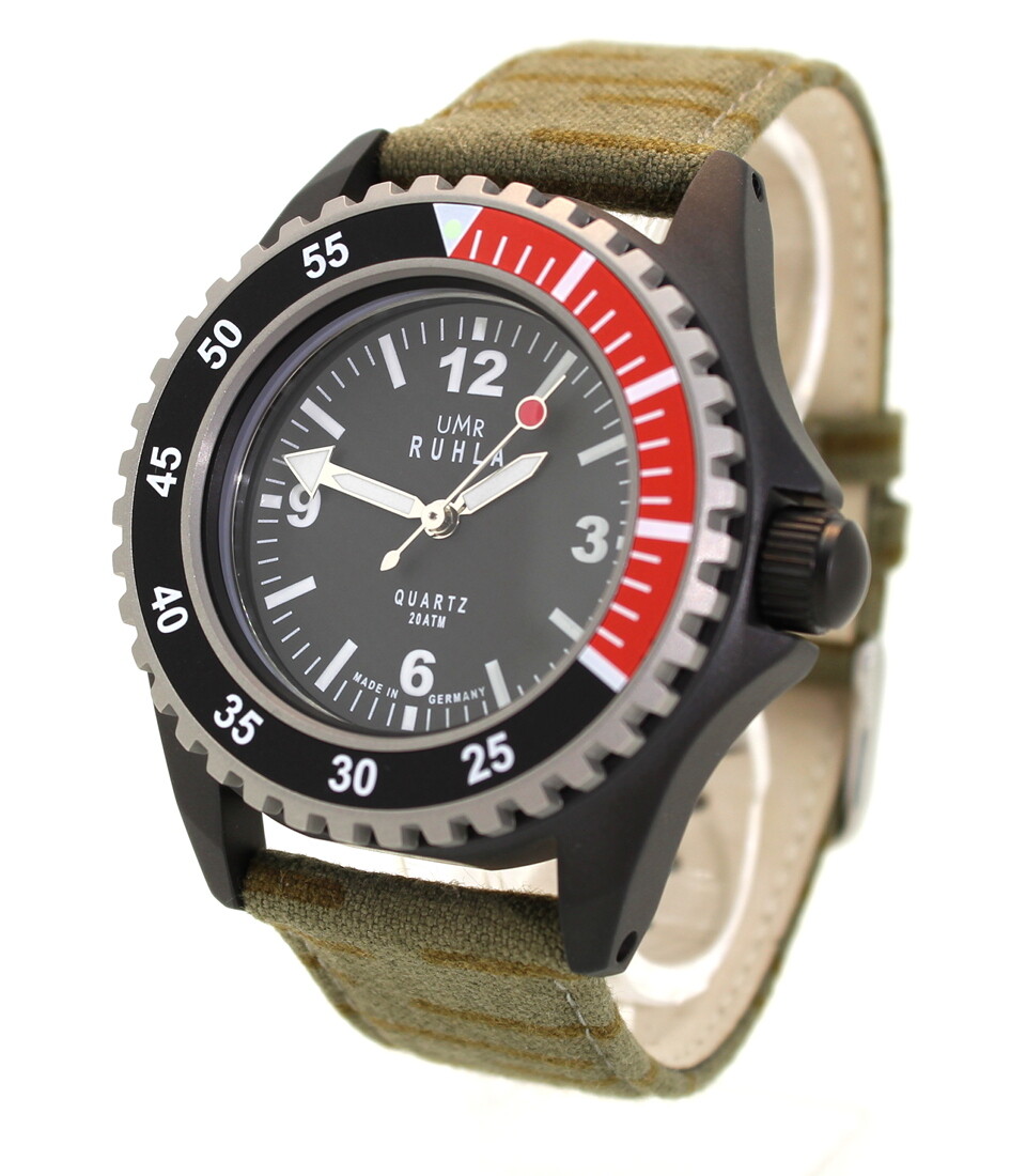 UMR RUHLA Kampfschwimmer Uhr 13-03 NVA Textil Band Kaliber 13 Herren ...