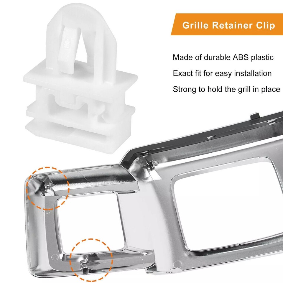 OE# 11561829 Grille Retainer Clip Set of 4 Plastic fit 06-10 Hummer H3 ...