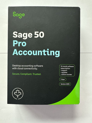 Sage 50 Pro Accounting 2025 (PC) - 1 User " Canadian Version " | eBay