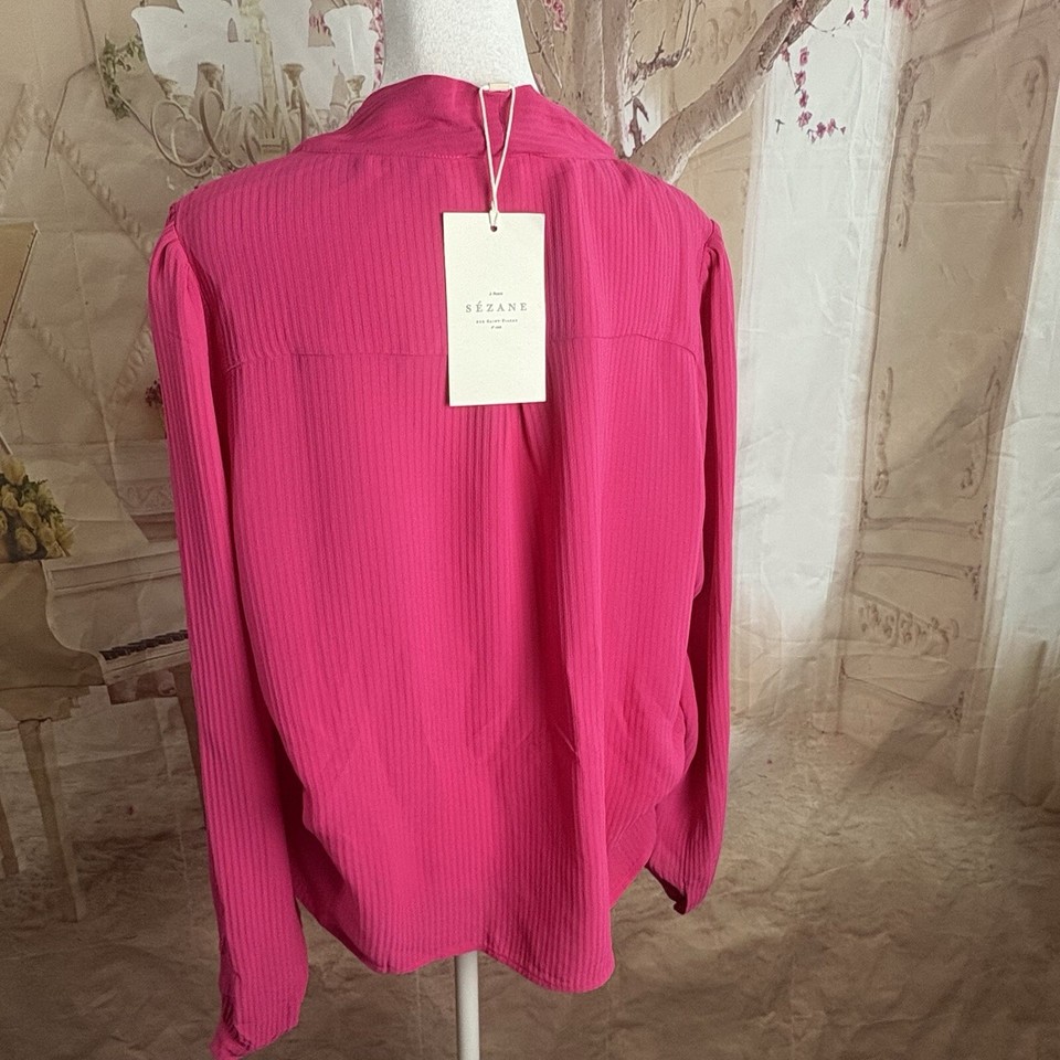 NEW SEZANE ABÉLIA BLOUSE in Rose VIF Size 42 US 10 | eBay