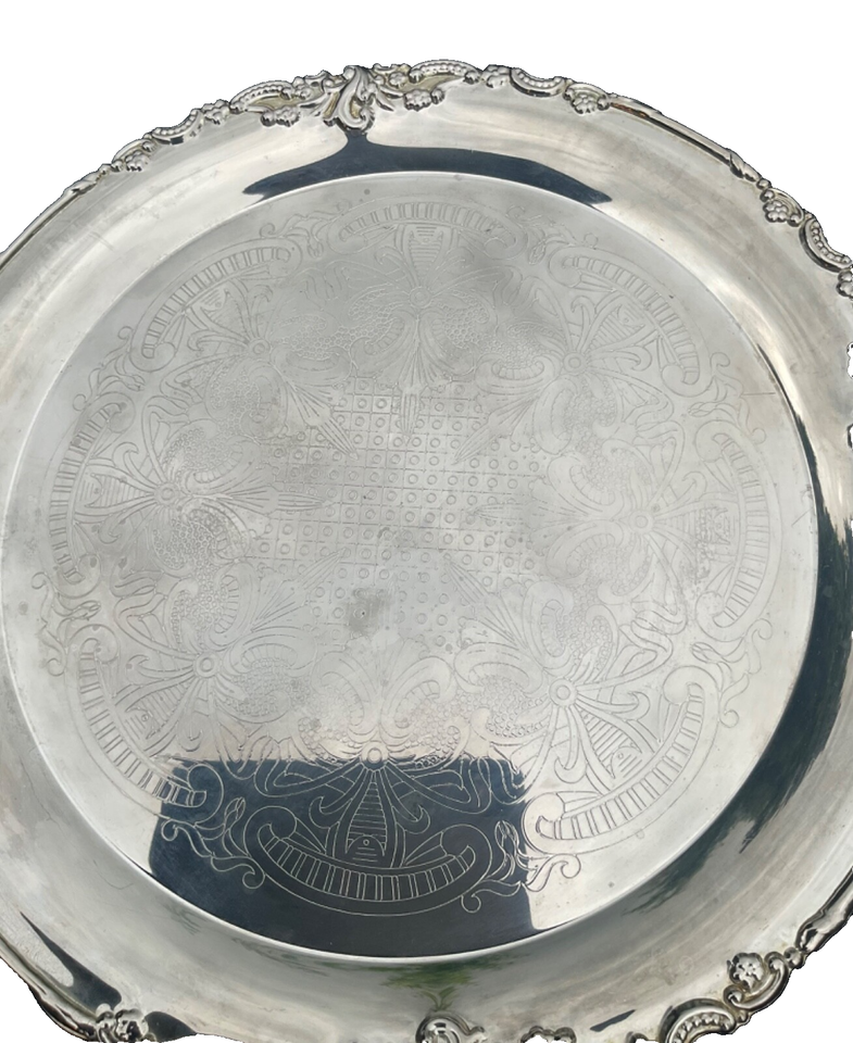 GODINGER SILVER ART CO. LTD. Silver Plated ROUND Serving Party Tray ...