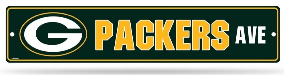 Green Bay Packers Color Street Sign Décor 5"x 24" | eBay