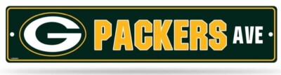 Green Bay Packers Color Street Sign Décor 5"x 24" | eBay