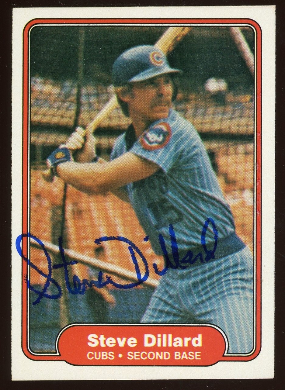 1982 Fleer STEVE DILLARD Signed Card autograph AUTO CUBS RED SOX | eBay